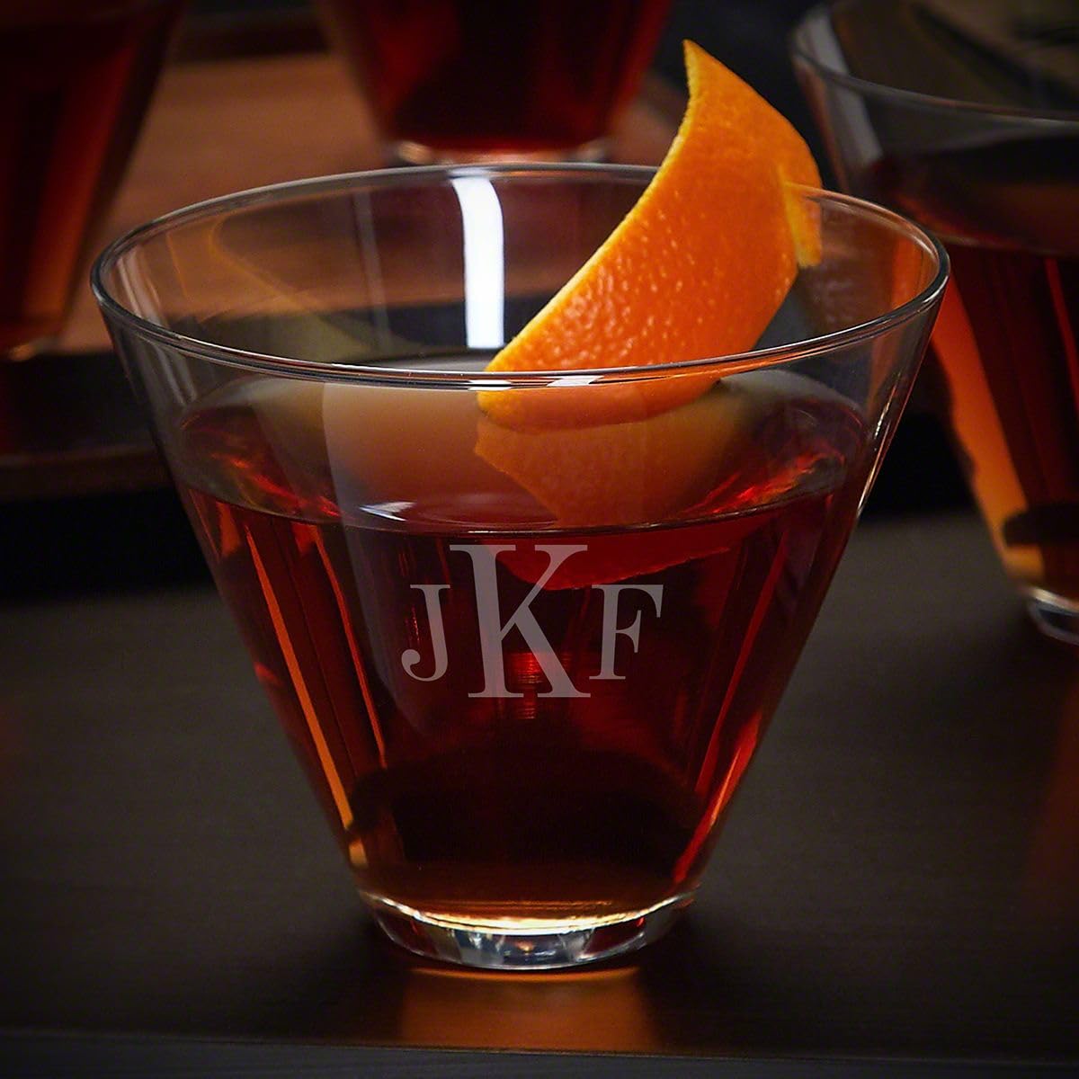 Personalized Stemless Martini Glasses, Set of 4 (Custom Product)