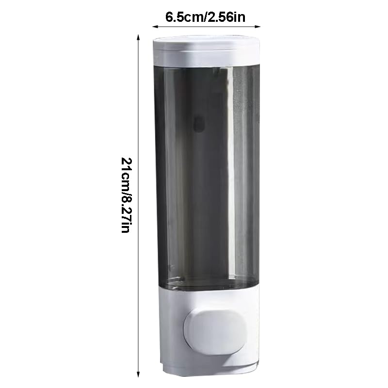 Manual Soap Dispensers Wall Mount,300ml Bathroom Shower Dispenser, Press Manually Lotion Shower Soap Dispenser Use for Home, Bath, Kitchen, Hotels, Apartment, Restaurants(White)
