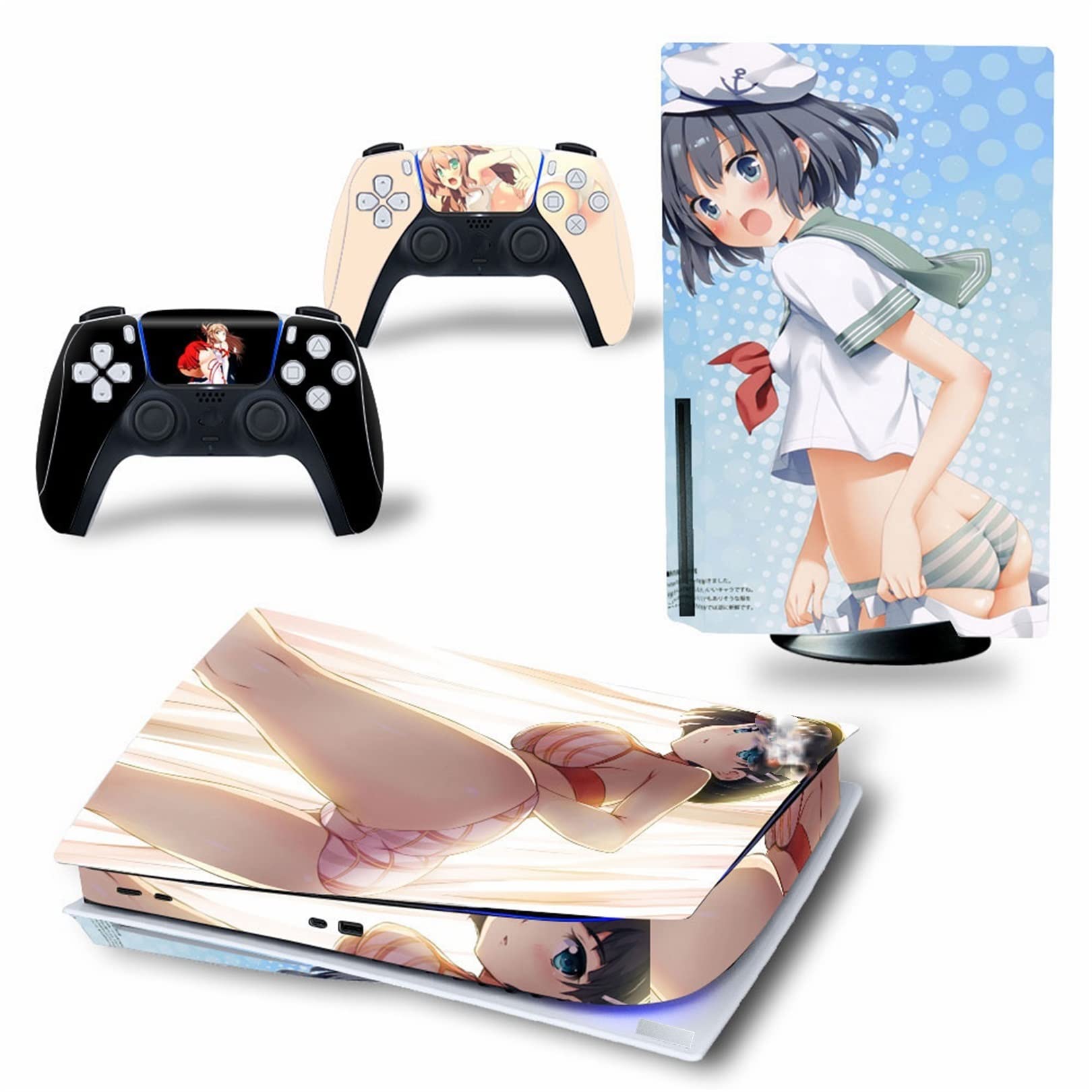 Top factory BUCEN for PS5 Skin Disc Edition & Digital Edition Console and Controller Vinyl Cover Skins Wraps Scratch Resistant, Compatible with for PS5 524927 Anti Scratch (Size : Digital Edition)