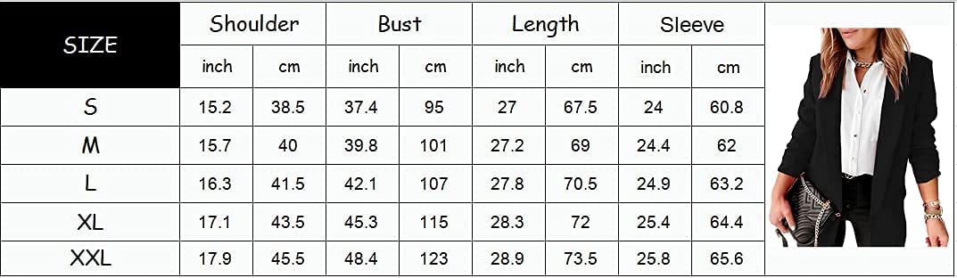Langwyqu Women's 2023 Fall Casual Blazers Long Sleeve Open Front Blazers Work Office Jacket Blazer Khaki