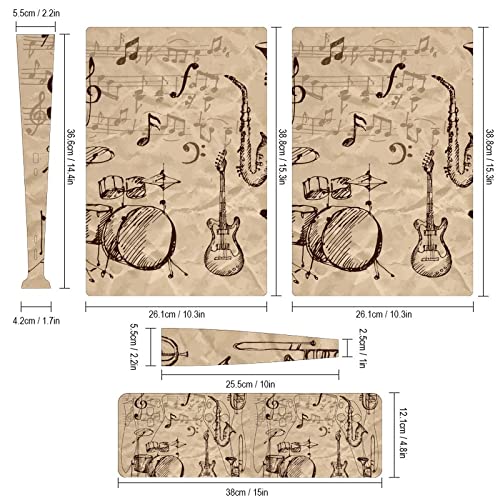 Set of Musical Instrument Icons Full Protective Skin Cover Design Wrap Decal Sticker Compatible with PS5 Digital Edition Console and Controller