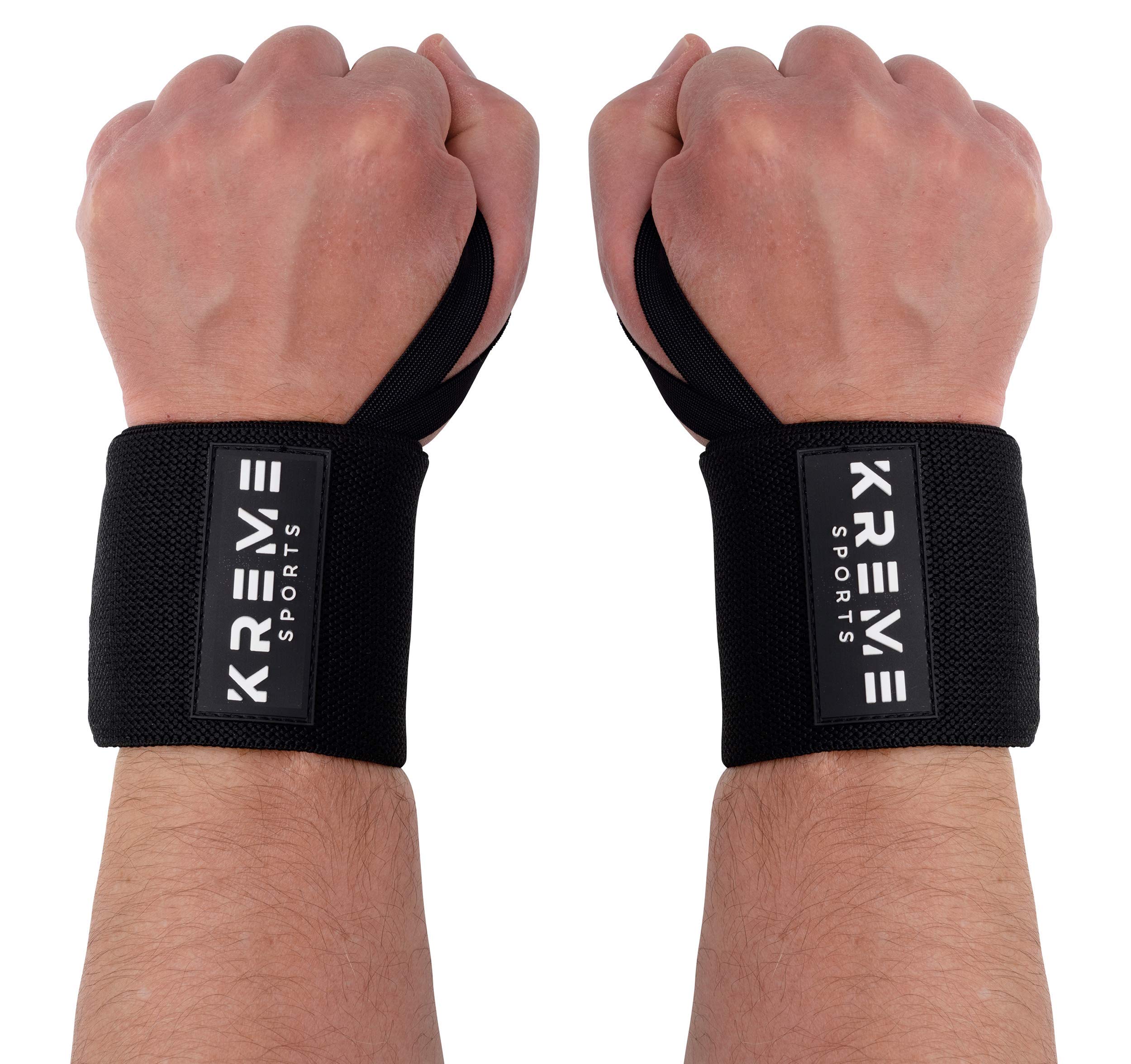 Kreme Wrist Wraps for Weightlifting, Powerlifting, Wrist Support, Strength Training, Exercise, Cross Training and Yoga (Blue Camo)