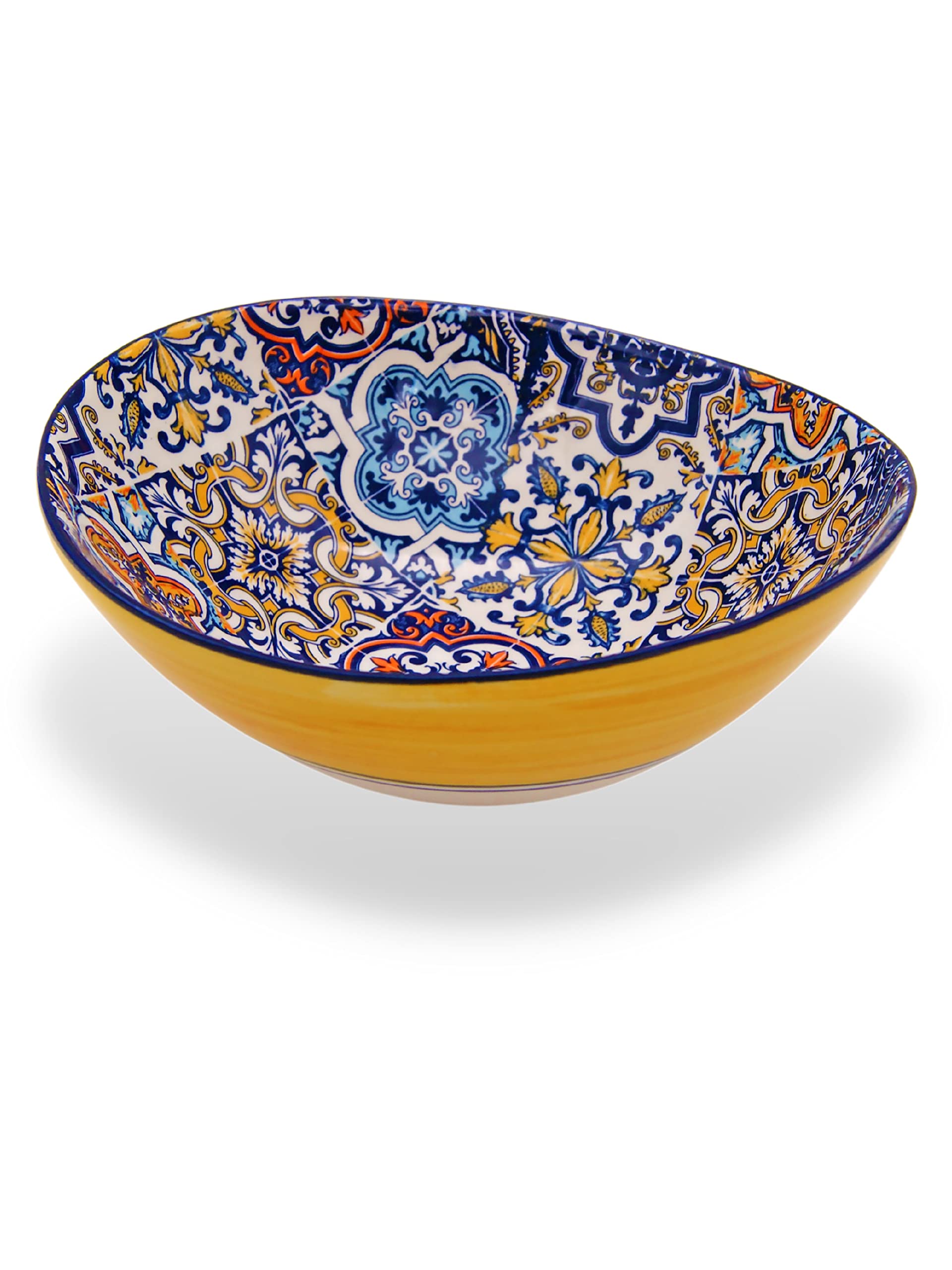 Portuguese Pottery Alcobaça Ceramic Side Dish Serving Bowl - Set of 2