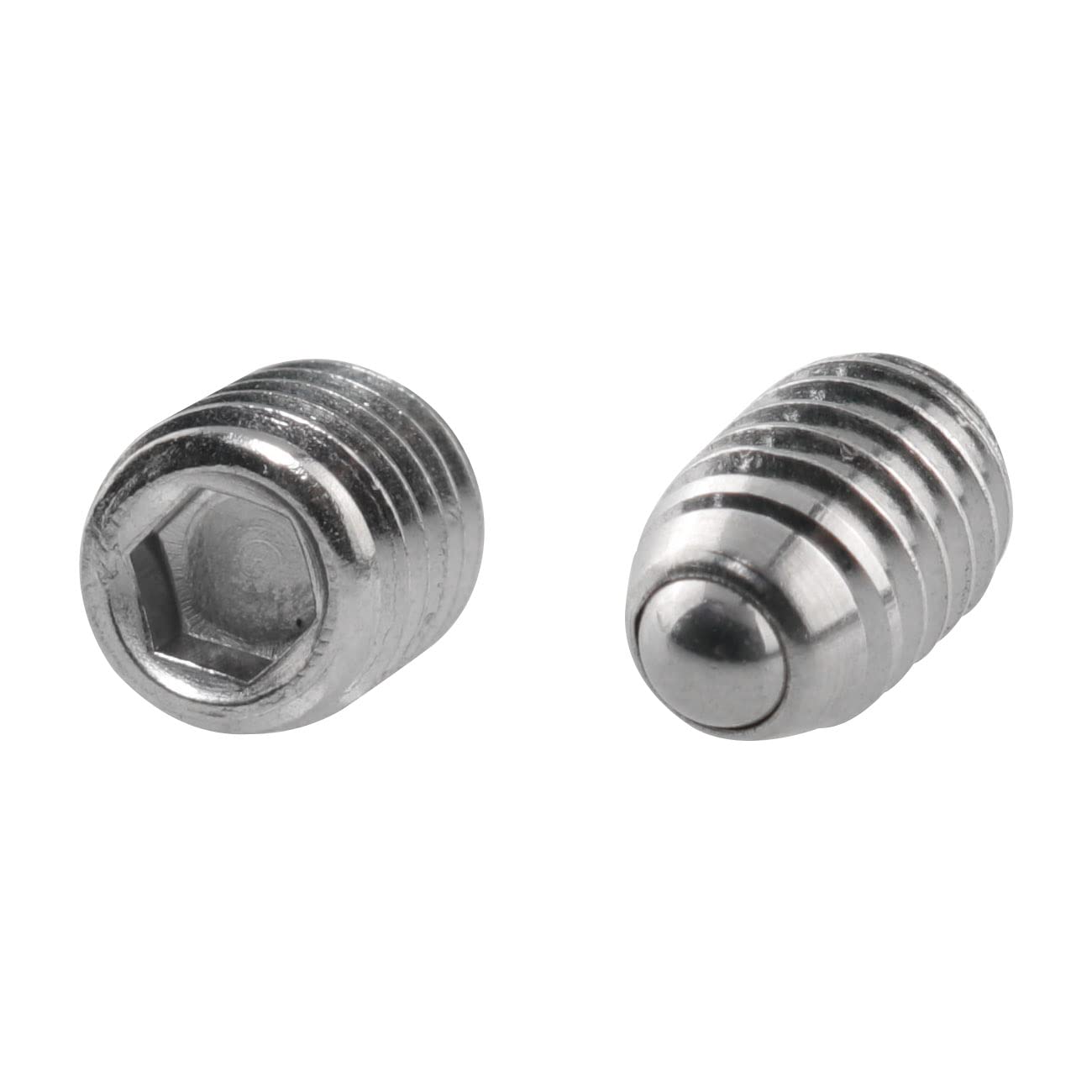 Set Screws WHYHKJ 10pcs Ball Point Set Screws Hex Socket Screws (10pcs M6x8 Screws + 1 Piece Wrench) Silver Stainless Steel M6 Hex Hexagon Socket Set Screw