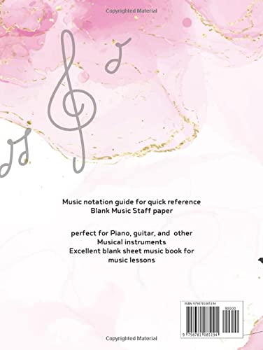 Music Manuscript Notebook β 12 staves: Composition Notebook For Kids |Manuscript Paper With 12 Staves For Beginners and Intermediate |Gift For Musical ... Musician, Music Producer, writer supplies|