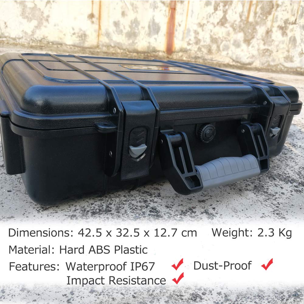 Lekufee Waterproof Hard Case for DJI Air 2S Drone/DJI Mavic Air 2 Combo/DJI Smart Controller/DJI RC Pro/DJI RC N1 and DJI Air 2S Drone Accessories (Black Case Only)