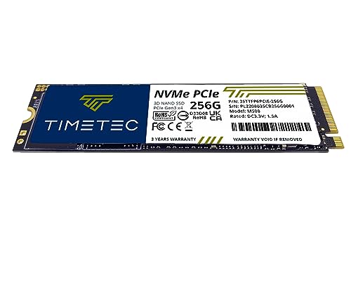 Timetec 256GB SSD NVMe PCIe Gen3x4 8Gb/s M.2 2280 3D NAND High Performance SLC Cache Read/Write Speed Up to 2,000/1,600 MB/s Internal Solid State Drive for PC Laptop and Desktop (256GB)