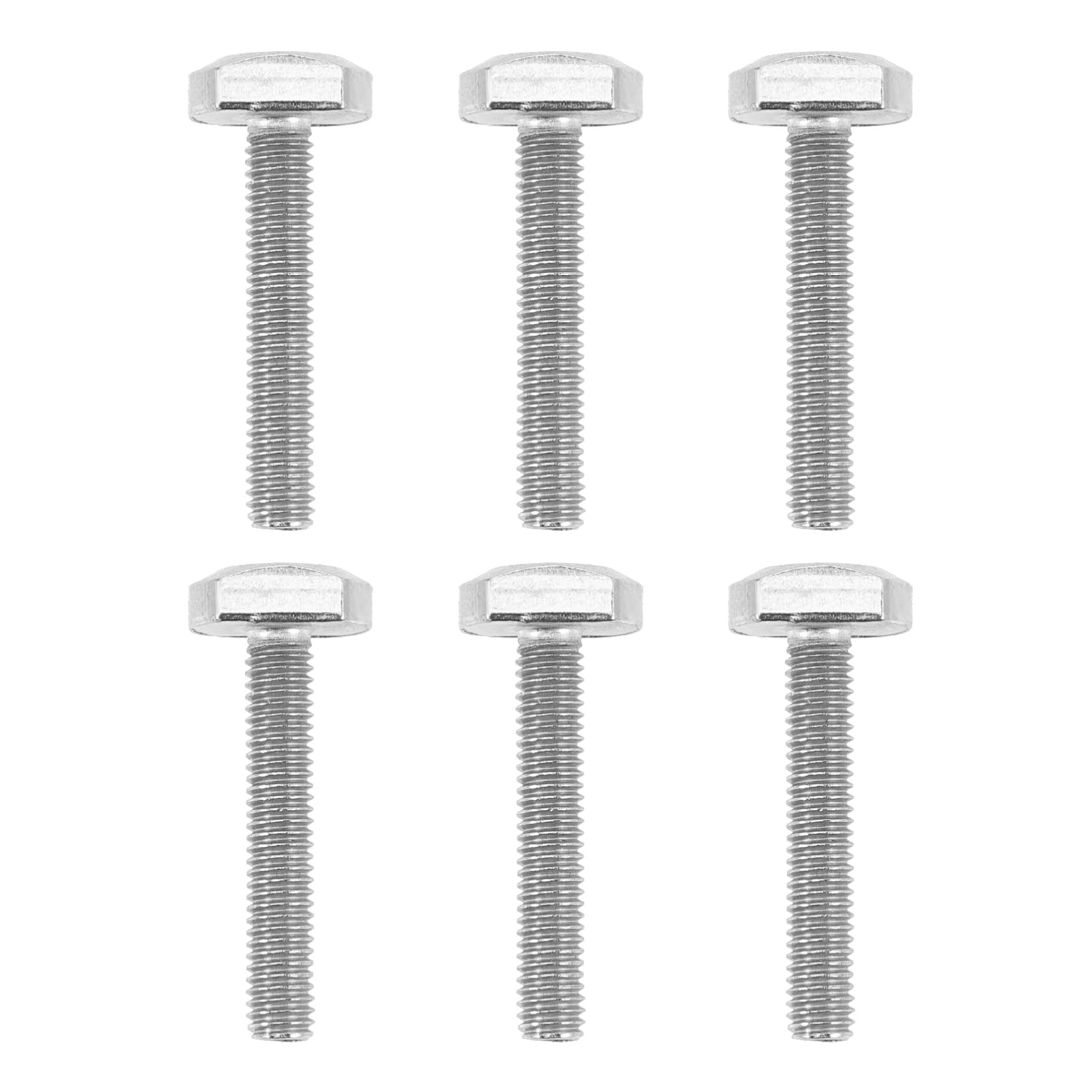 VICASKY 6pcs T Slot Bolt Stainless Steel 304 M6x35 Bolt T Slot Drop-in Stud T-Type Screws Sliding T Shape Screws Full Thread