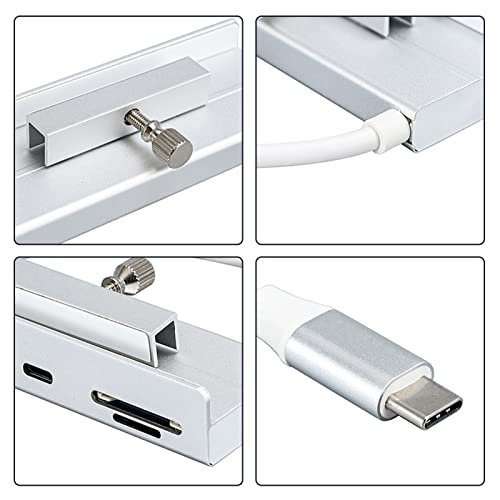 USB C Hub, 6 in 1 USB3.1 GEN2 10Gbps Type C Hub with 1 USB3.1 GEN2, 2 USB A and SD TF Micro SD Card Reader for OS X AIO PC, Multifunctional Docking Station