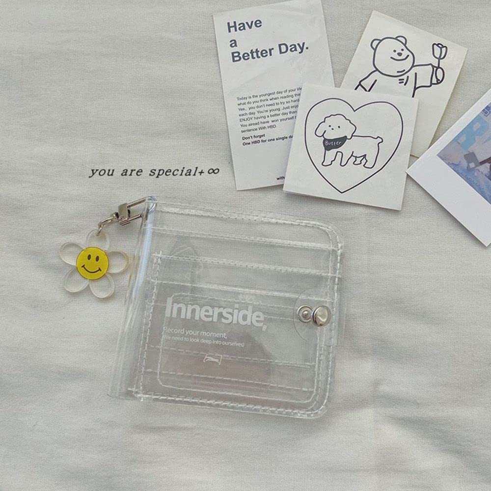 Small Wallets Credit Card Case Money Organizers, Clear Wallet Transparent Purse, Waterproof Coin Purse Wallet Pouch