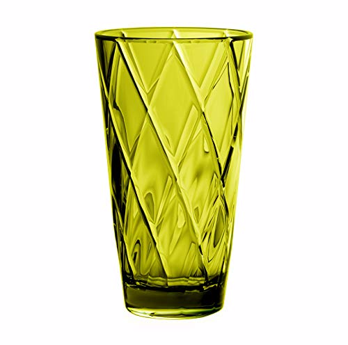 QGoods 25 oz. Diamond Pattern Acrylic Plastic Tumblers Set of 6, BPA Free - Green