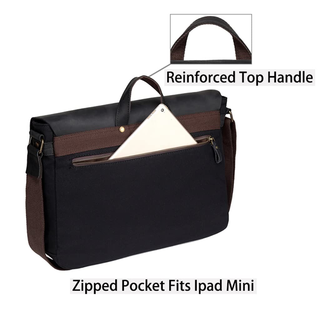 SLNFXC Men's Leisure Laptop Briefcase Canvas Business Handbag