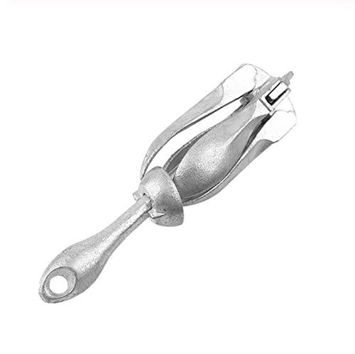 SMANNI Galvanized 1.5 Kg Anchor for Canoe Kayaks Raft Boat Sailboat Fishing Marine Accessories