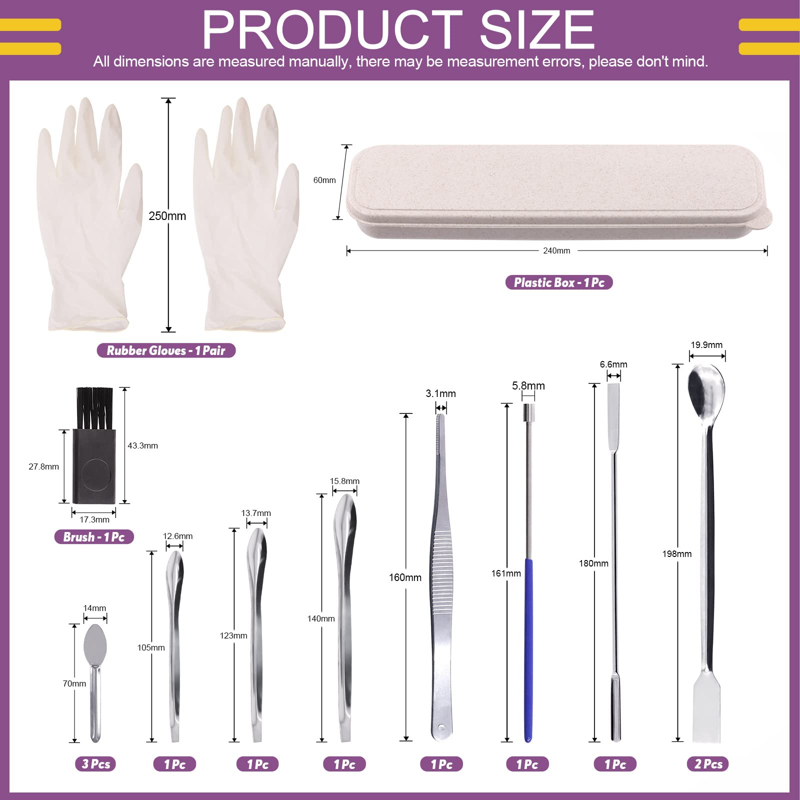 Swpeet 15Pcs Stainless Steel Capsule Filling Machine Kits for #000 00 0 1 2 3 Pill Filler, Micro Lab Scoop Spoon Lab Spatulas Lab Scoop Filling Tray Powder Tamper Tool Pill Filler Tamper Tool Spoon