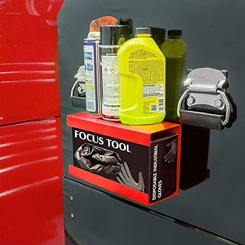 Mayouko Magnetic Glove Dispenser Holder, Red Glove Box Holder Wall Mount for Tissues, Disposal Gloves, Wipes, Tool Cart Accessory, 8LBS