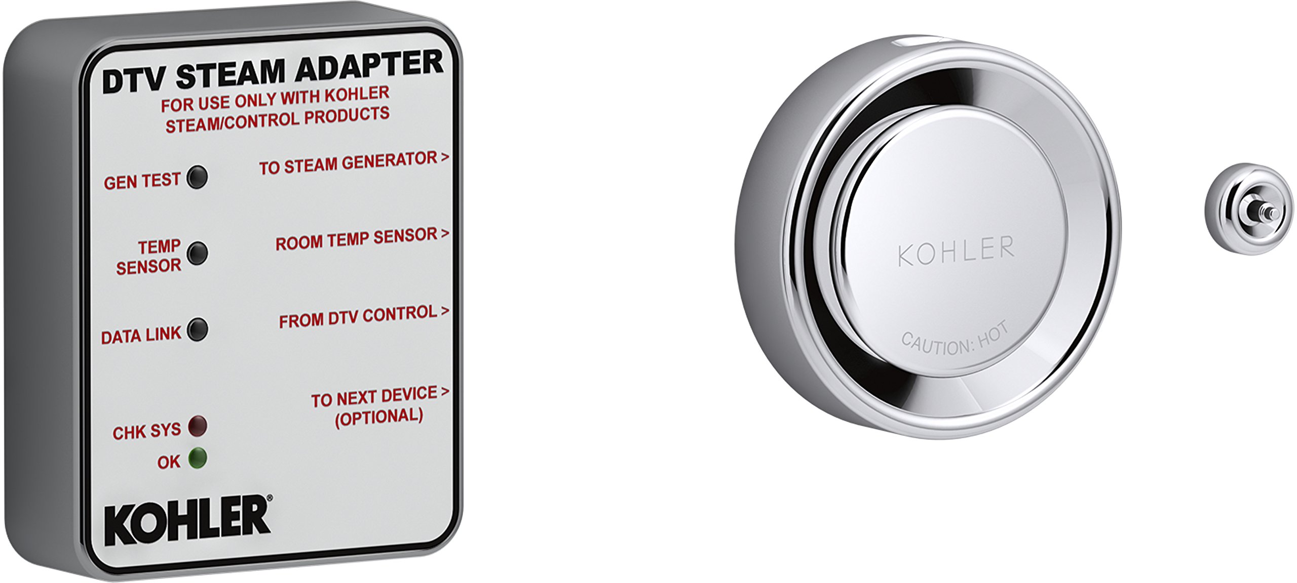 KOHLER K-5548-K1-CP 5548-K1-CP DTV+ STEAM ADAPTER KIT, SINGLE, Polished Chrome