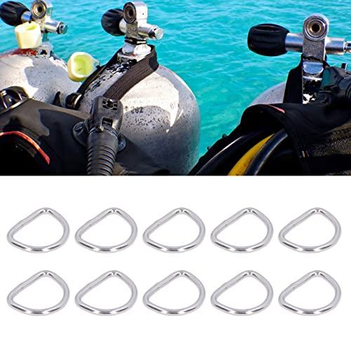 Stainless Steel Pad Eye D-ring Tie Down Anchor 10pcs Marine Grade D Ring Stainless Steel 316 Welded Seamless Boat Accessories 4x30x22mm