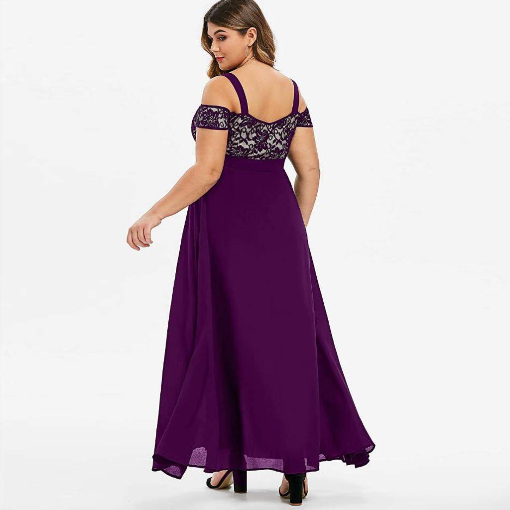 Plus Size Butterfly Pattern Maxi Dress for Women V-Neck Short Sleeve Swing Dress Patchowrk Split Long Dress