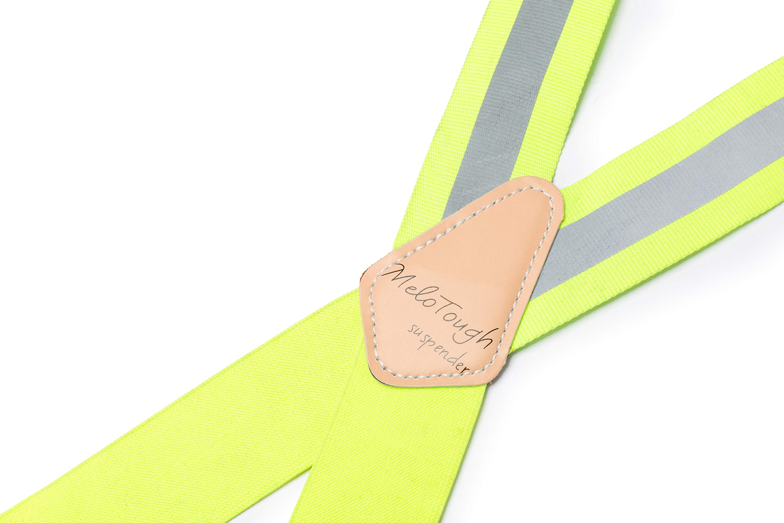 MELOTOUGH Reflective Safety Suspenders|Work Suspenders with Hi Viz Reflective Strip Hold Up Tool Belt Suspenders