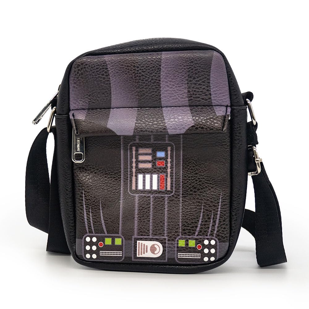 Star Wars Bag, Cross Body, Star Wars Darth Vader Character Close-Up, Black, Vegan Leather