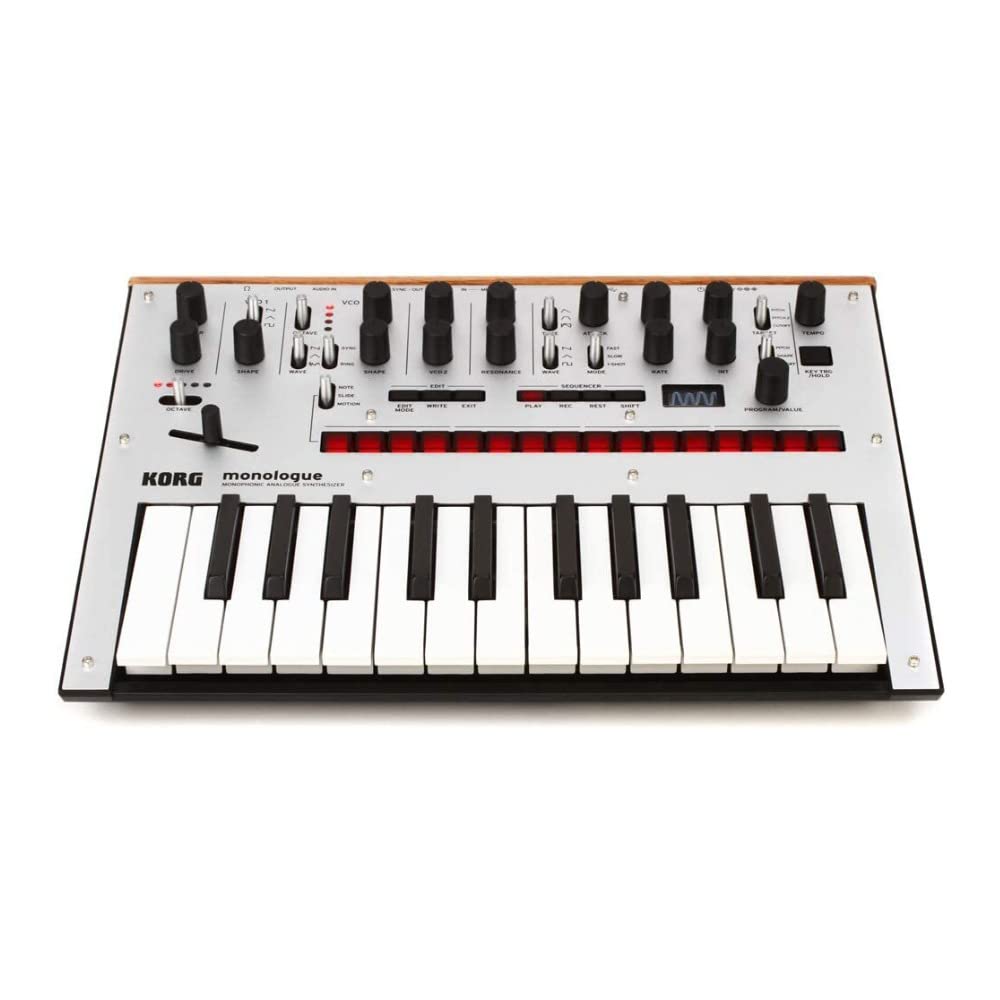 Korg Monologue Monophonic Analog Synthesizer with Presets-Silver (MONOLOGUESV)