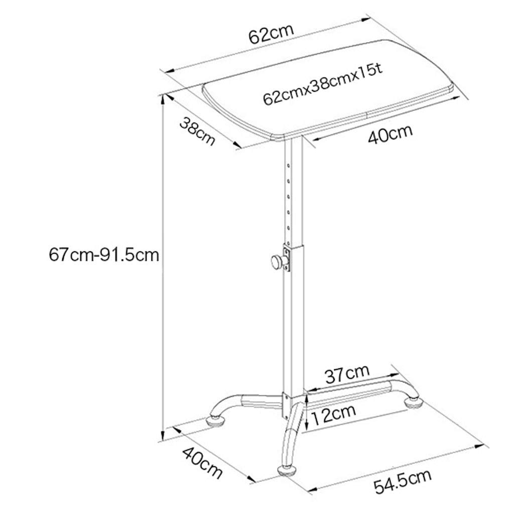 KXDTZ Folding Computer Desk,Mobile Standing Desk Height Adjustable Stand Up Computer Work Station Rolling Presentation Cart (Color : White-Patch Five-Pointed star4)