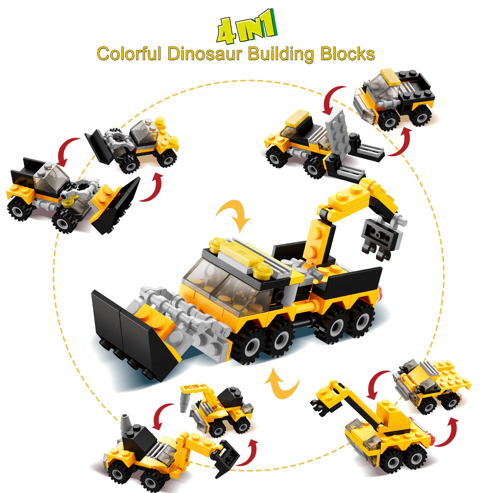 Prefilled Easter Eggs Kids Gift: 12 Easter Eggs Filled with Car & Helicopter Building Blocks Toys | 2.8" Easter Eggs for Easter Basket Stuffers | Surprise Toys Filled Eggs Hunt Easter Party Favor