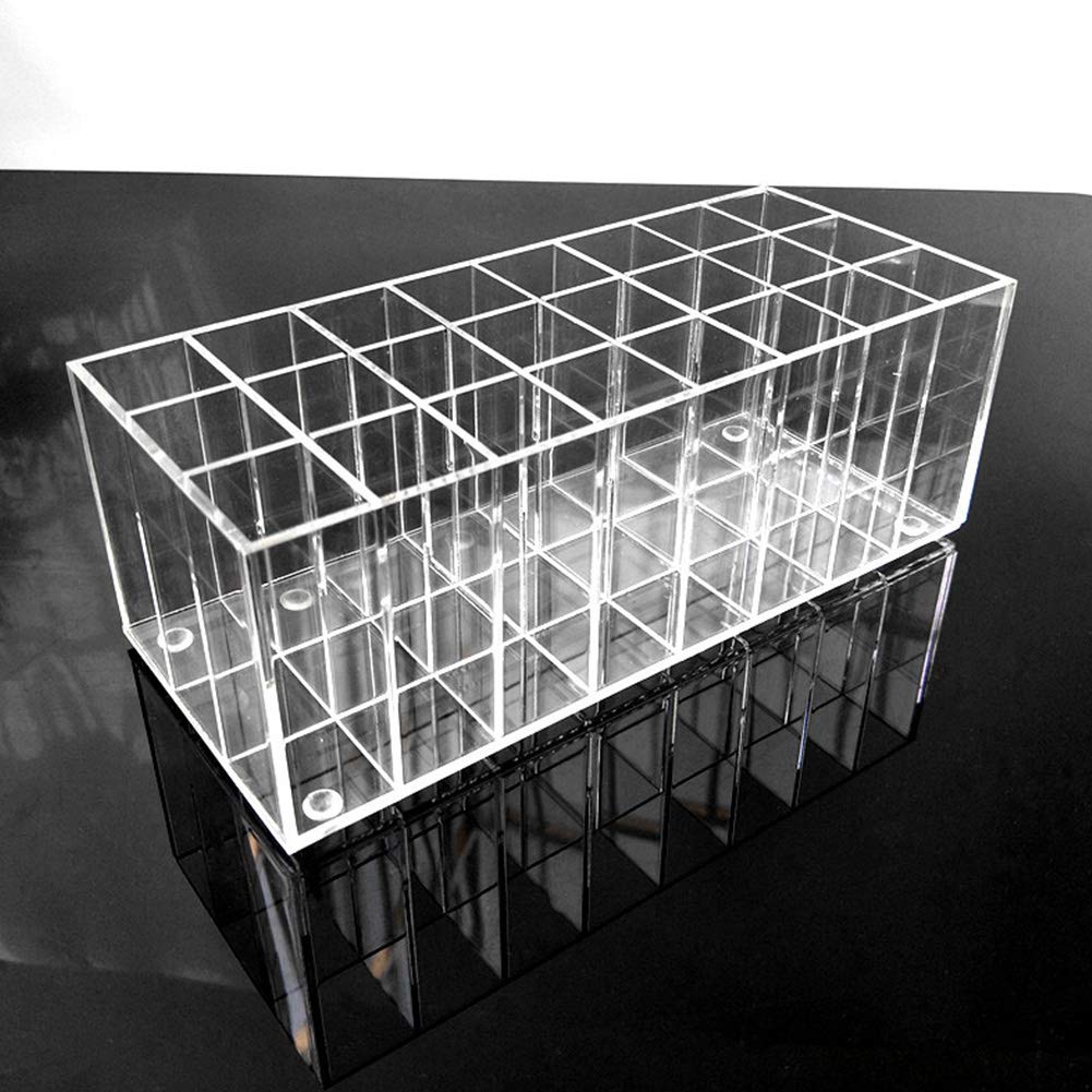 LUREME Lip Gloss Holder Organizer, Lipgloss Display Case Box, 24 Spaces Clear Acrylic Makeup Organizer (cb000003)