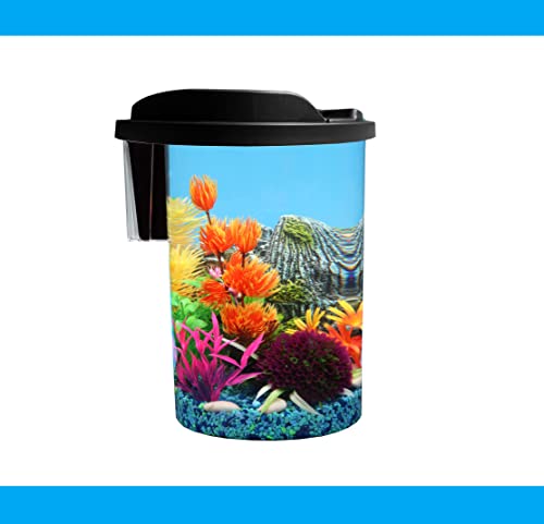 Koller Products AquaView 4.5-Gallon Aquarium Starter Kit with Full Filtration and LED Lighting - 7 Dazzling Colors to Select