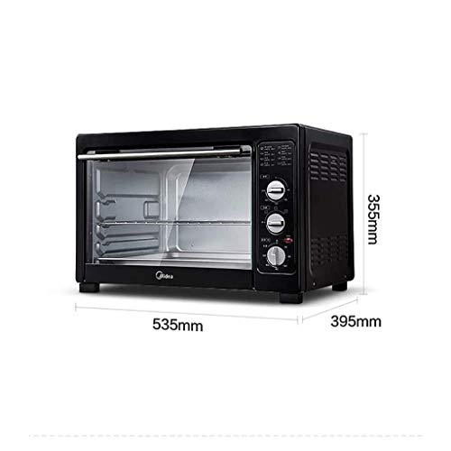 Large Capacity Household Desktop Electric Oven Small Black Baking Cake Oven Multifunctional Independent Temperature Control Oven 38L Mini Ovens