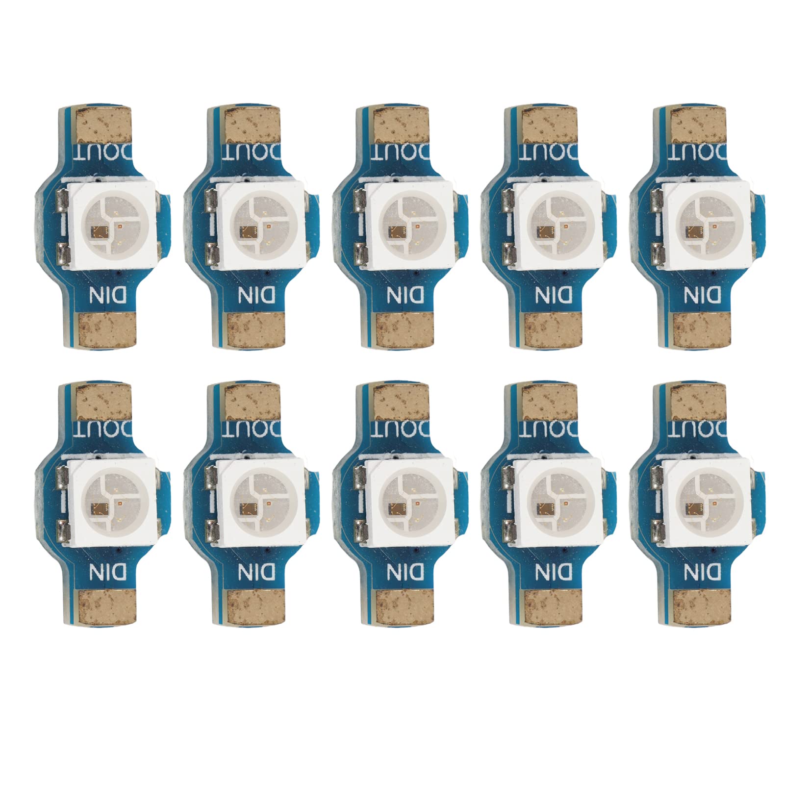 WS2812 LED Module, High Brightness WS2812 RGB LED Module Large Scattering Angle PCB 10Pcs for Replacement