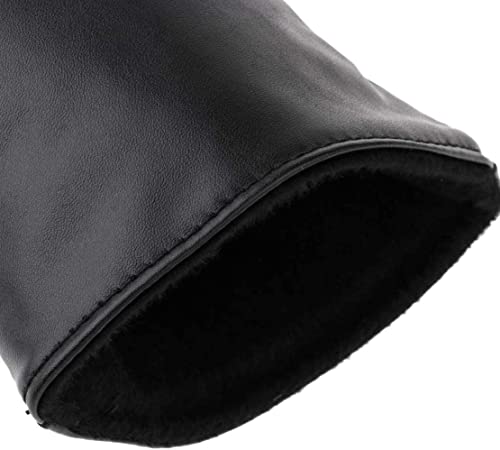 SGerste 1 or 3Pcs Golf Headcovers Set 1 3 5 Driver & Fairway Woods Head Covers with Elastic Closure Waterproof PU Leather Golfer Equipment Gift (Black Driver Cover)
