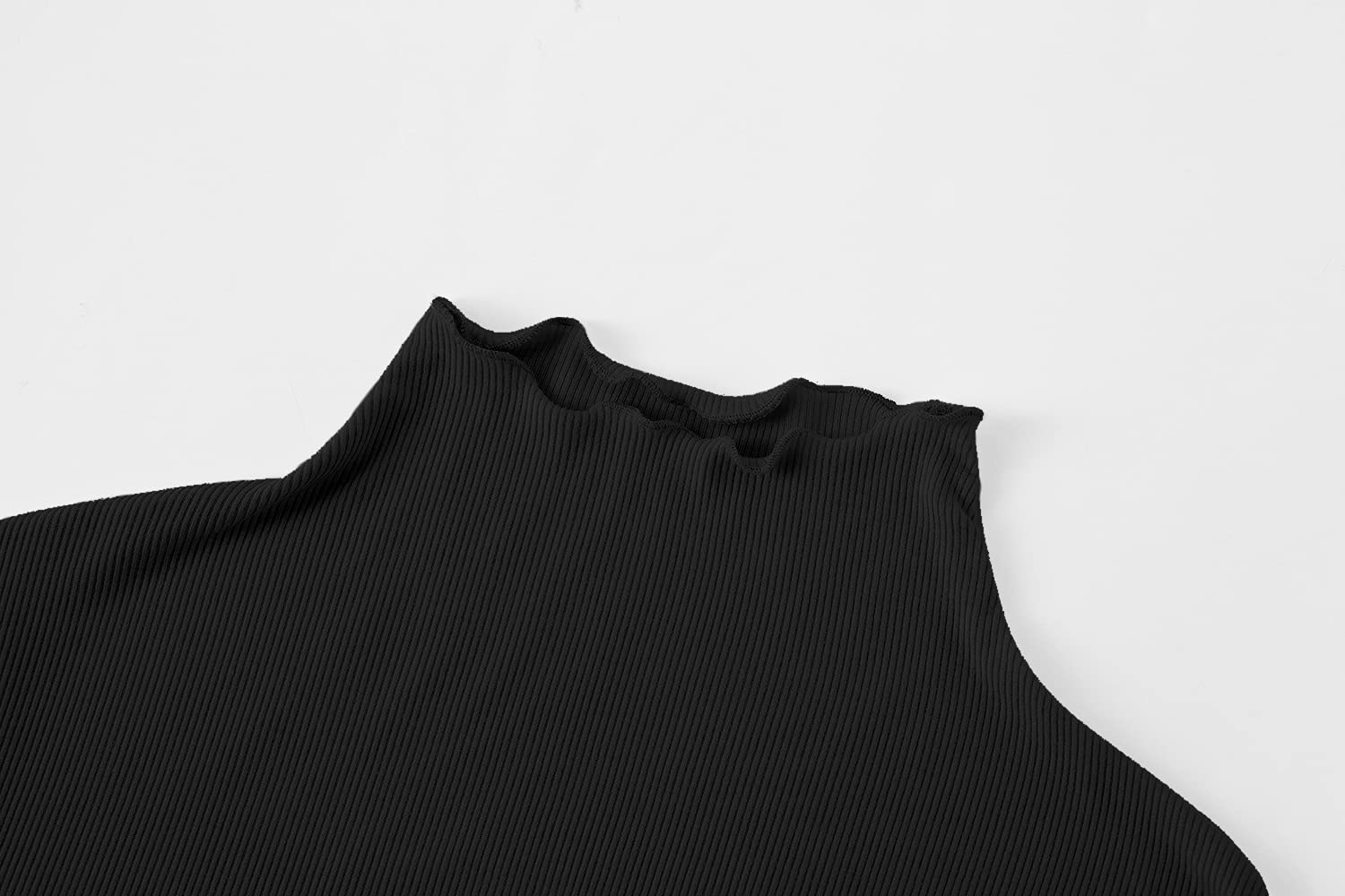 Plus Size Tops for Women Aesthetic Clothes Long Sleeve Black Turtleneck Pullover X-Large
