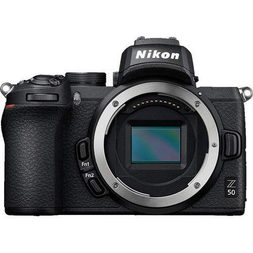 Nikon Z 50 Mirrorless Digital Camera (Body Only) (1634) + FTZ Mount Adapter + EN-EL25 Battery + 64GB Card + Case + Corel Software + HDMI Cable + Cleaning Set + More (International Model) (Renewed)