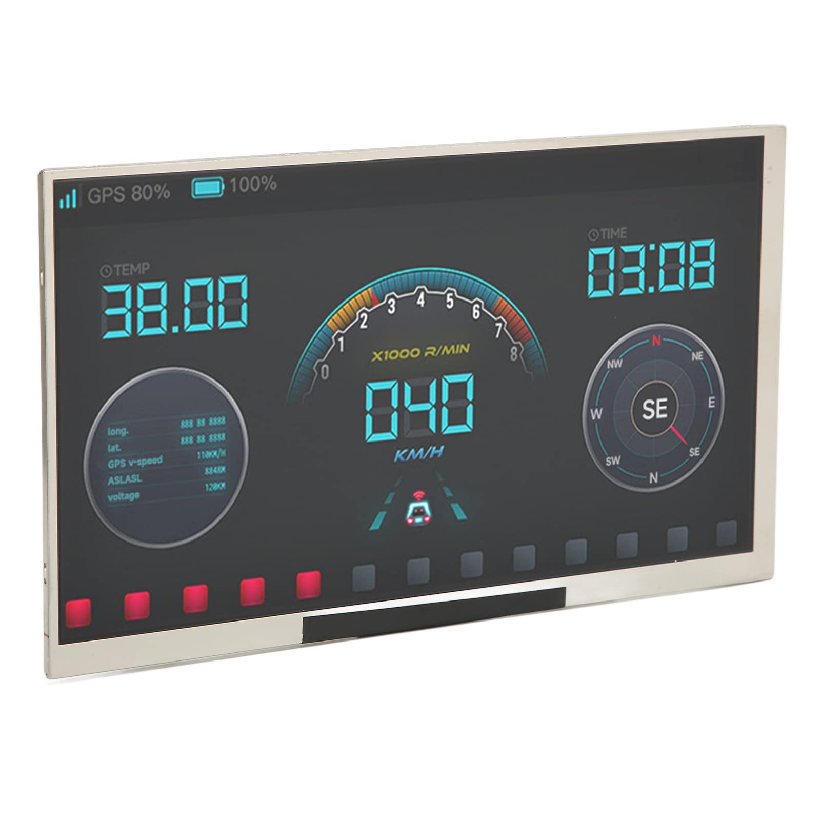 VINGVO IPS Screen Monitor, All in One 7 Inch 1024x600 IPS Slim Screen Energy Saving Backlight for PC Consumer Electronics