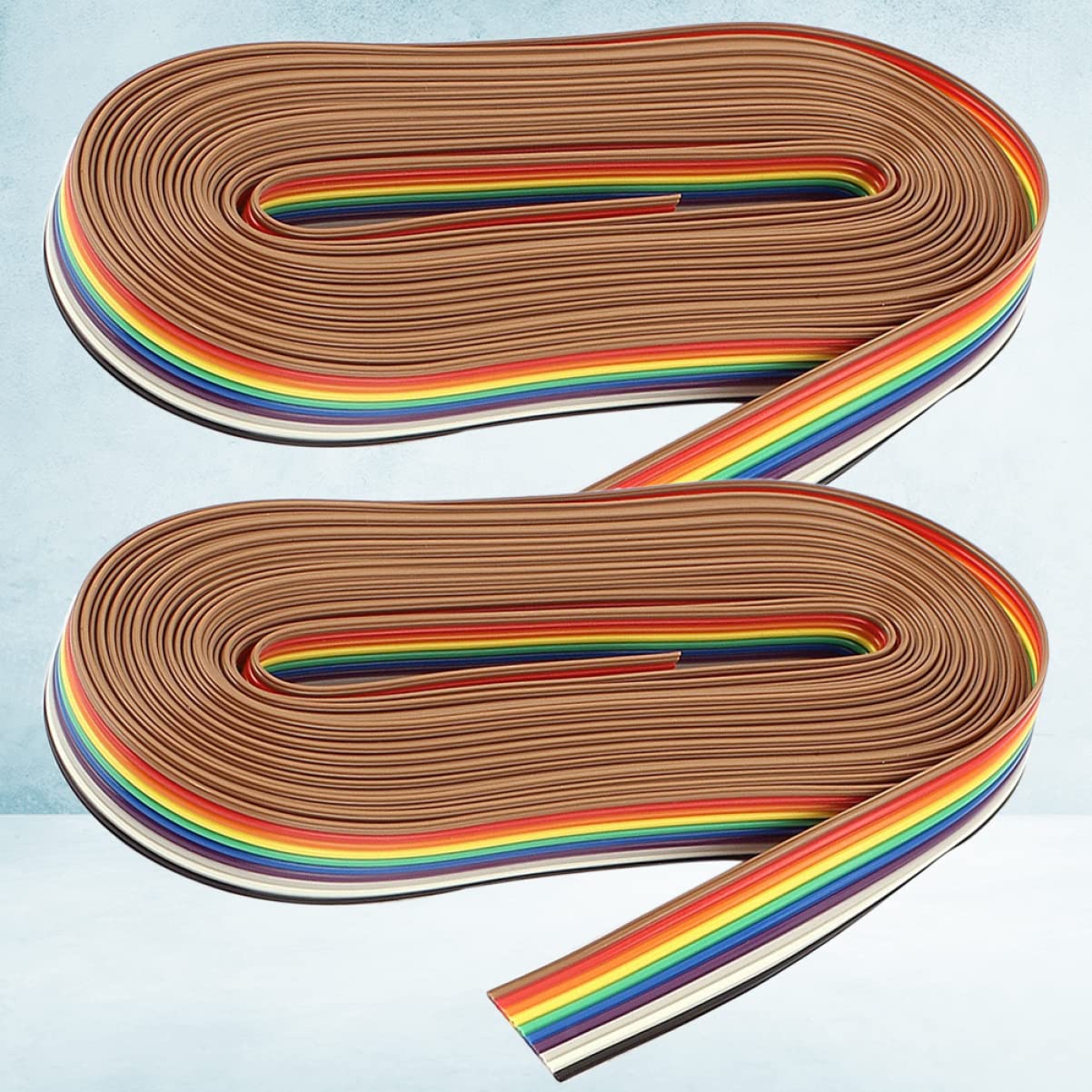 VILLCASE 6 Rolls 10 Y Cable Ribbon Cable Connectors 10 Pin Ribbon Cable TRS Cables Rainbow Ribbon Cable Ribbon Jumper IDC Ribbon Cable Flexible Ribbon Cable Computer Rehearsal Line