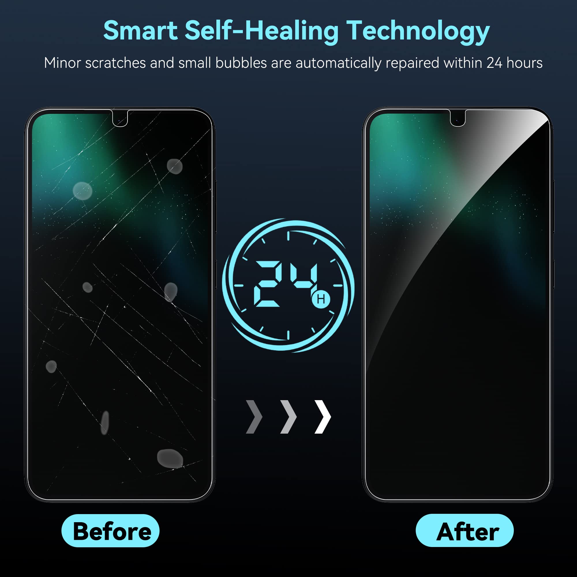 WSKEN for Samsung Galaxy S23 Screen Protector [Not Glass],2 Pack HD Clear Flexible TPU Film + 2 Pack Tempered Glass Camera Lens Protector,[Fingerprint Compatible][with Alignment Tool]