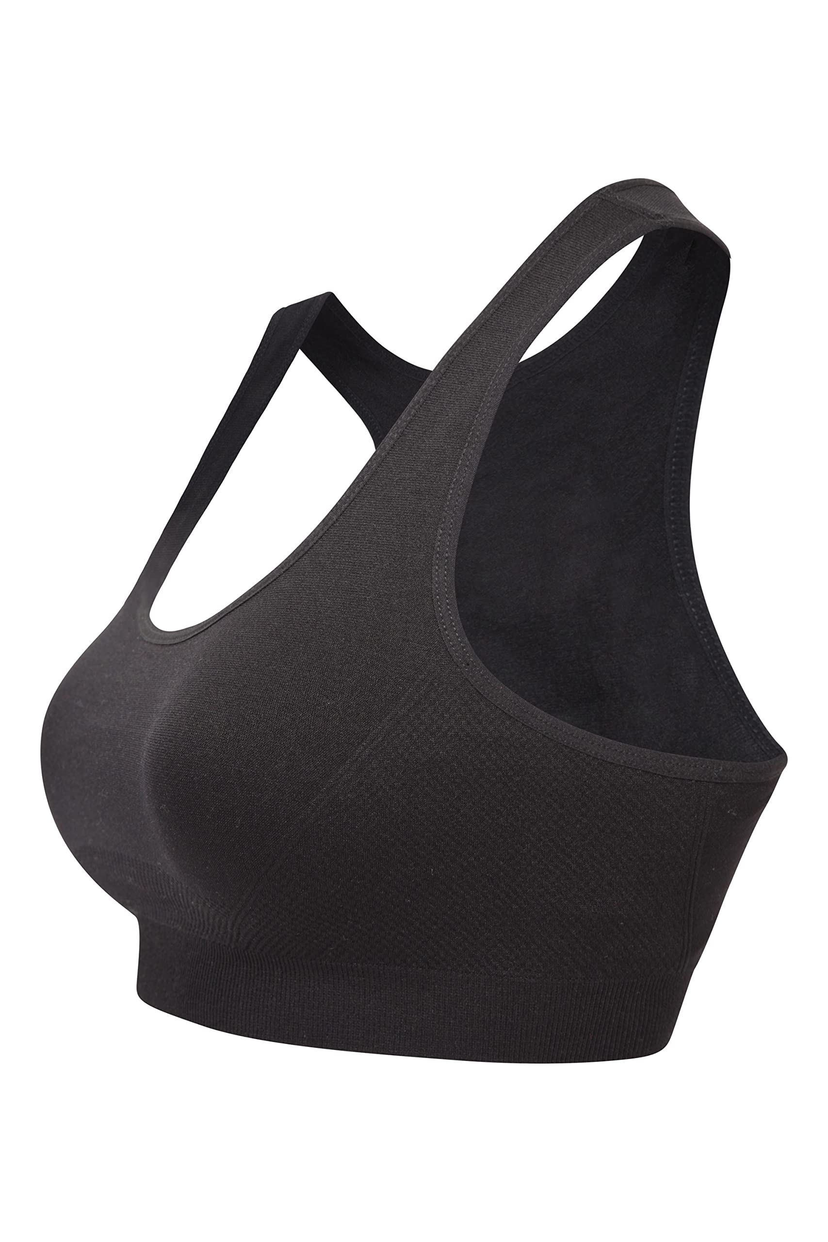 Mountain Warehouse Womens Anti-Chafe Seamless Bra - 2Pk, Seamless Black Large