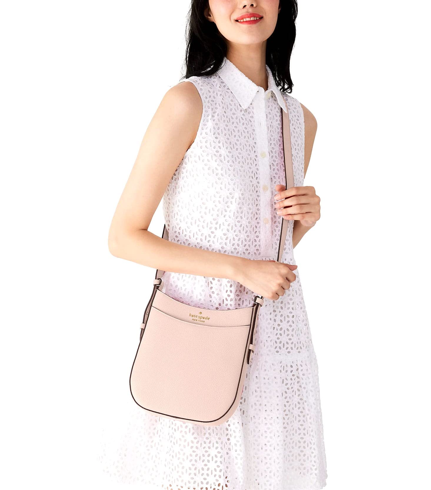 Kate Spade New York Kate Spade Leila Pebbled Leather Crossbody Purse (Rose Smoke)
