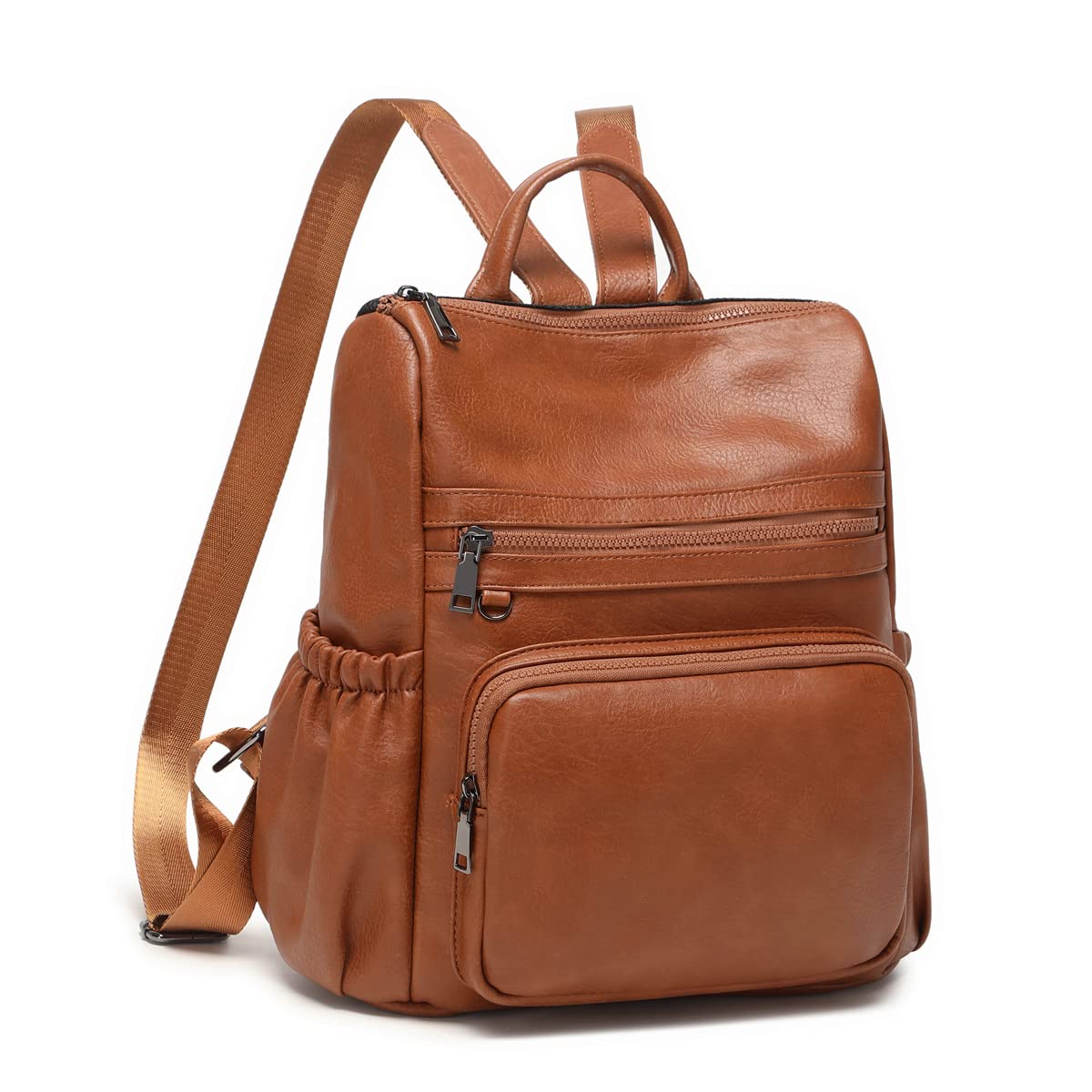 Shaelyka Convertible Backpack Purse for Women, Water-resistant Backpack with Anti-theft Pocket, Brown
