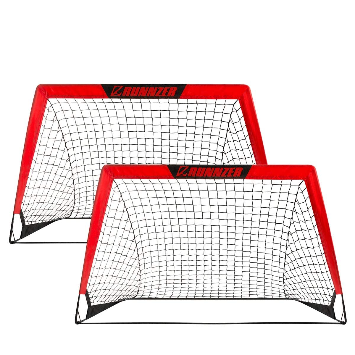 L RUNNZER Portable Soccer Goal, Soccer Nets for Backyard Training Goals for Soccer Practice with Carry Case, 4' x 3'
