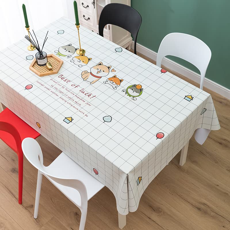 Small Fresh Fashion Simple Tablecloth, Waterproof Tablecloth Rectangle Cute Light Luxury Coffee Table Table mat A18 140x160cm