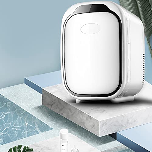 Makeup Mirrors Wall Mounted Skincare Fridge Mini Fridge 6L Compact Refrigerators for Bedroom Makeup Cosmetics Refrigerator for Skincare Travel Portable Refrigerator (Car and Home Dual Use) (Black)