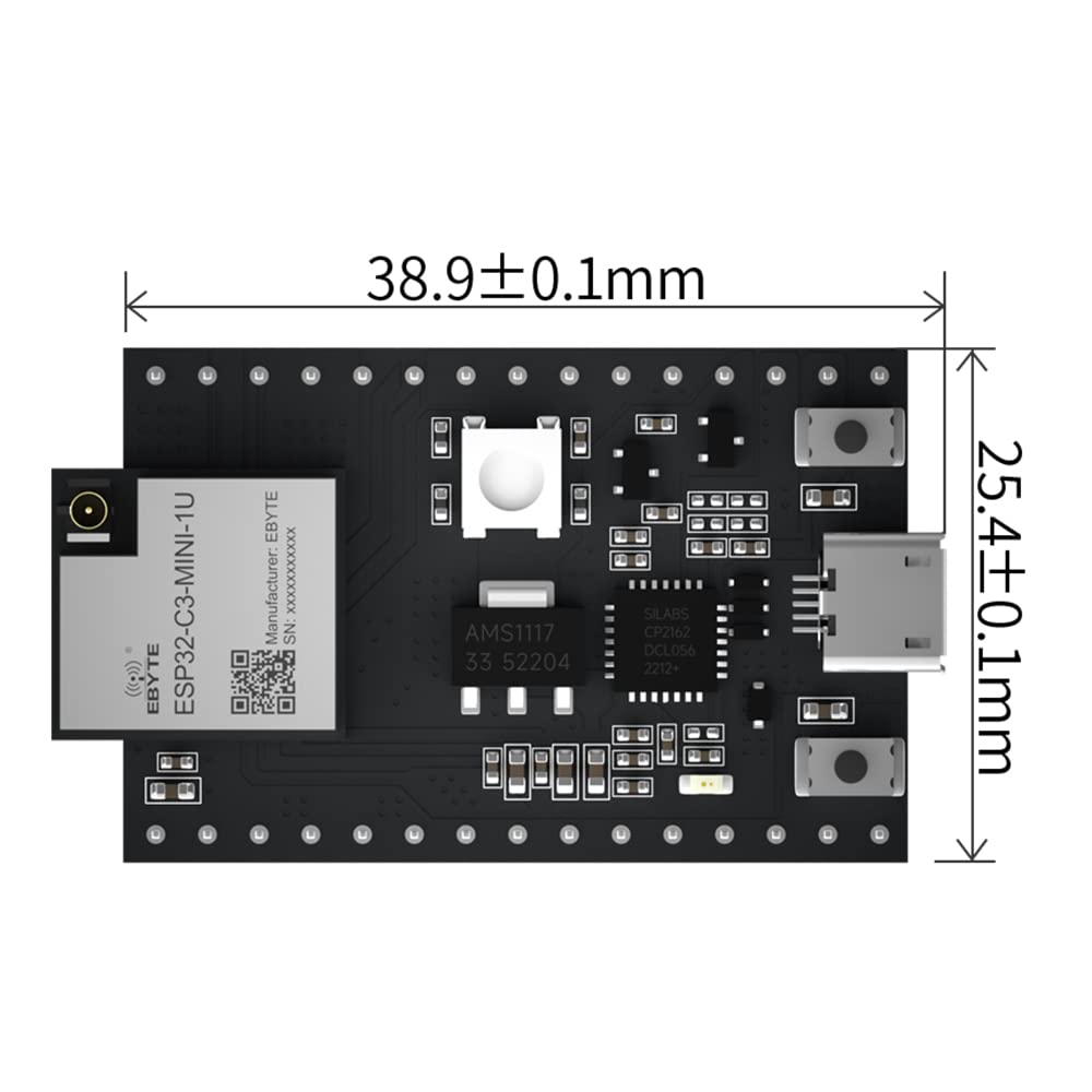 Test Kits for ESP32 ESP32-C3 2.4G WiFi Module ESP32-c3-mini-1U Dual Core Mcu Lower Power 20dbm 400m esp32 SOC IPEX Antenna for Wearables and IoT Devices