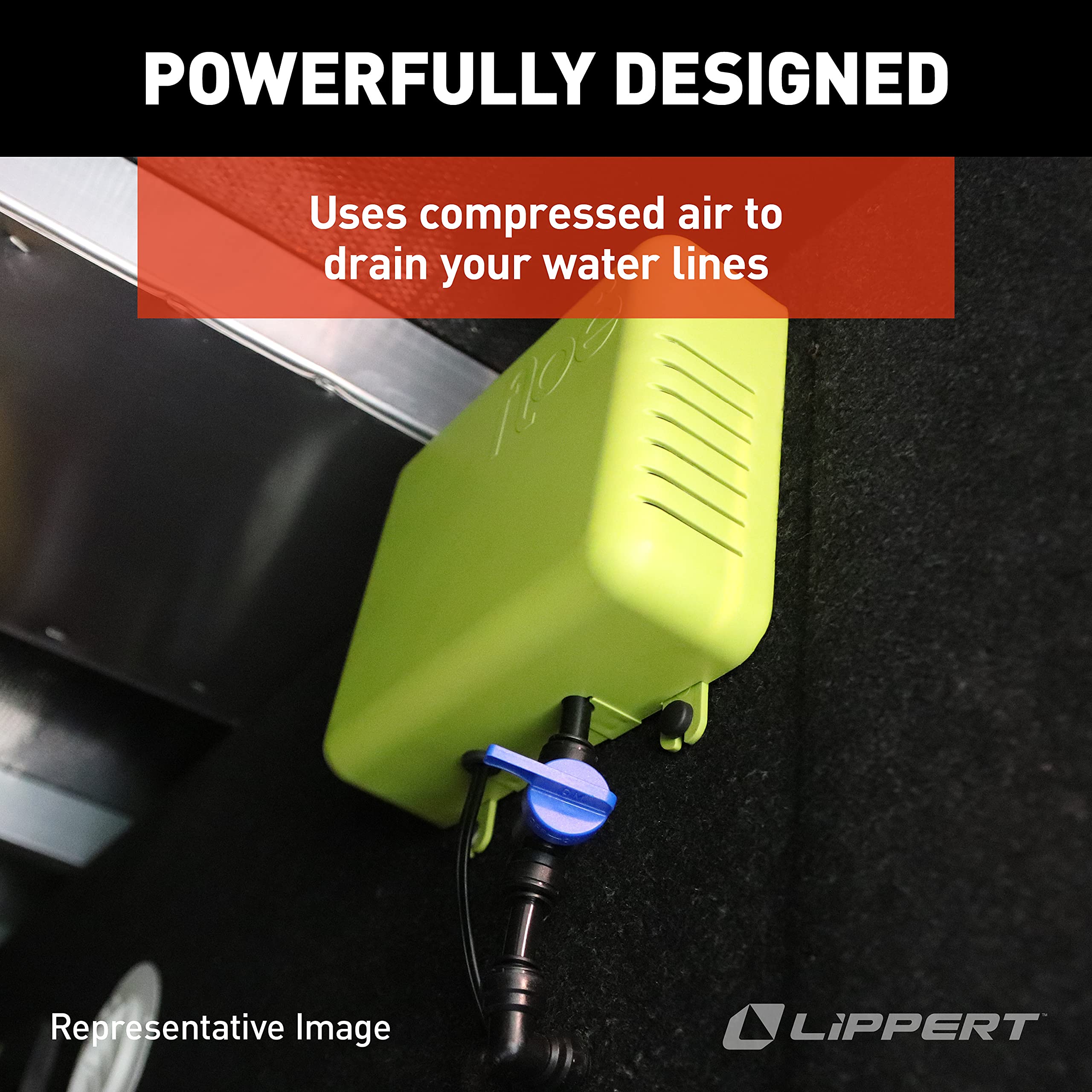 Lippert Components Floë Induratec 636 12V DC Integrated Drain-Down System for Winterizing 5th Wheel RVs, Travel Trailers and Motorhomes - 809127