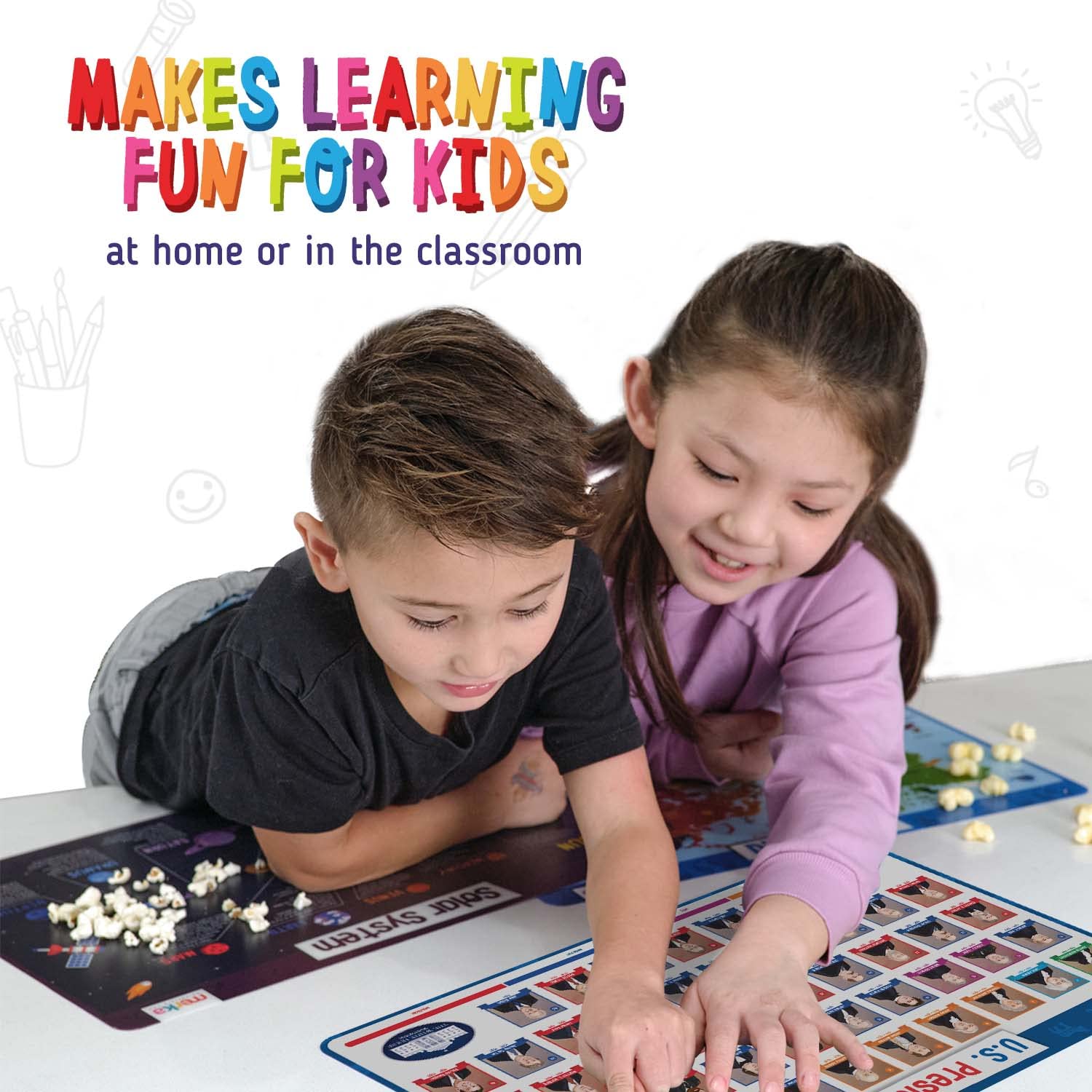 merka Kids Placemat Educational Placemats Kids Placemats for Dining Table Silicone Placemat Presidents of The United States Kids Learning Placemats for Dining Table