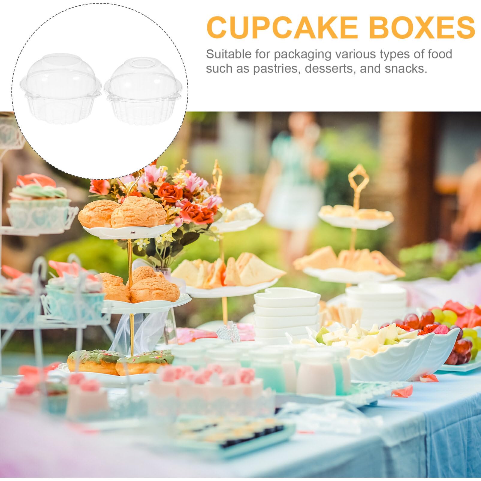 Kichvoe 200pcs Boxes paper cups cupcake containers single cupcake container dessert chocolate packaging holders bakery containers mini cake containers cupcake carrier round box Donut pp