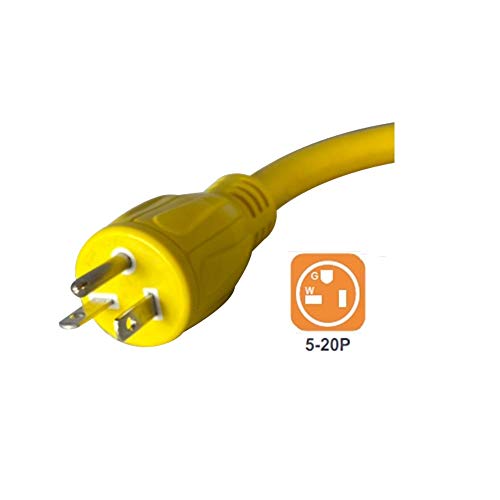 MARVINE CABLE Generator Adapter 20A Plug 5-20P to L14-30R 30A Locking Female 1.5Ft