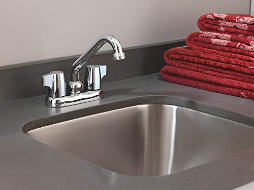Moen 74998 Chateau Two-Handle 4-Inch Centerset Utility or Laundry Sink Faucet, Chrome