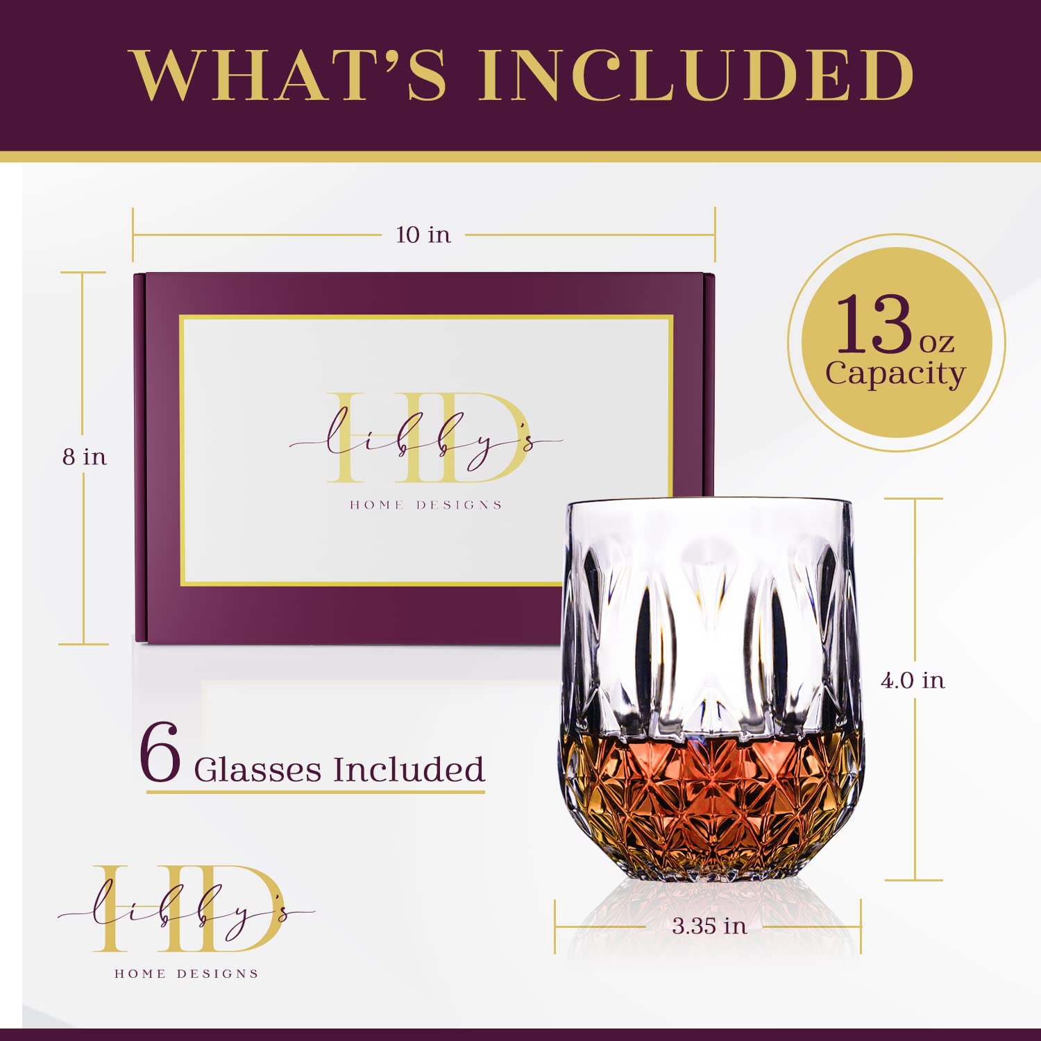 Plastic Stemless Wine Glasses Set of 6 β Indoor, Outdoor Acrylic Wine Glasses - Unbreakable, Shatterproof Plastic Whiskey Glasses for Beaches, Camps & More β Reusable, Non-Toxic Travel Wine Glass